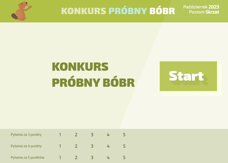 Zadania z próby 2023 - Konkurs Bóbr